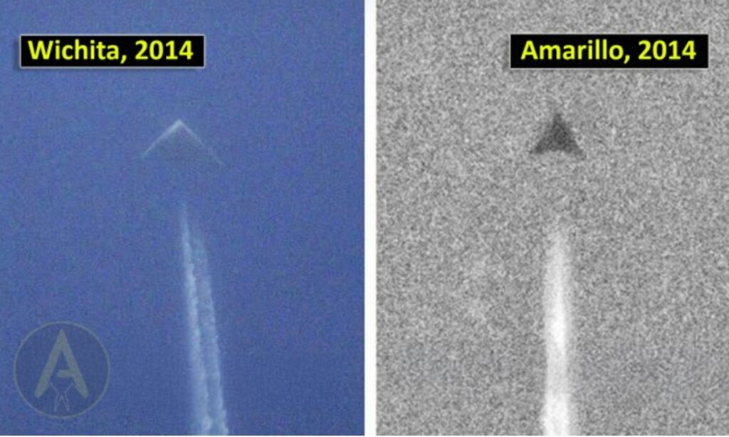 A triangular aircraft appeared over the famous Area 51 - AERONAUT.media
